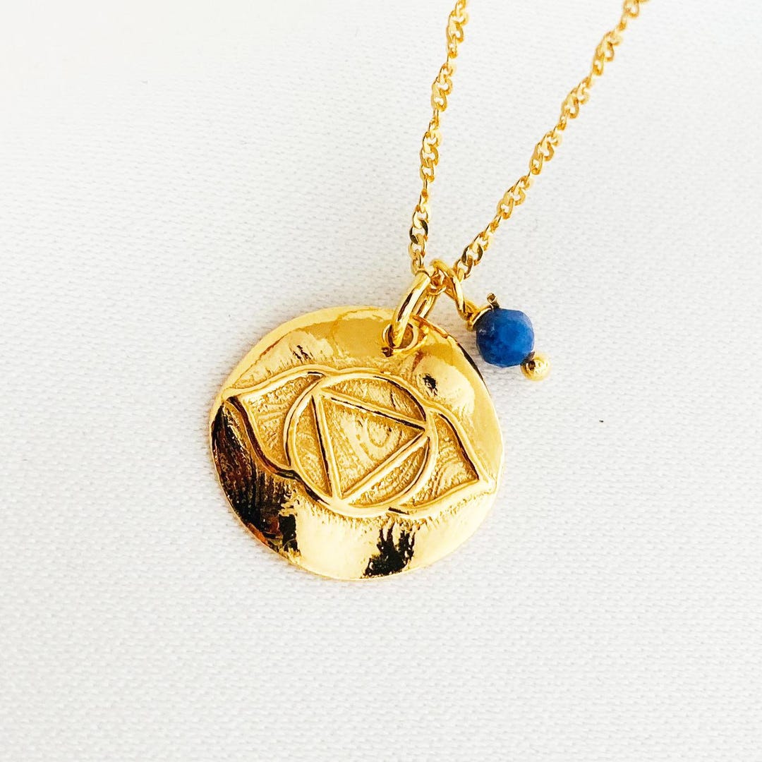 CHAKRA NECKLACE Third Eye Chakra BALANCING Symbol Pendant, Balance Your ...