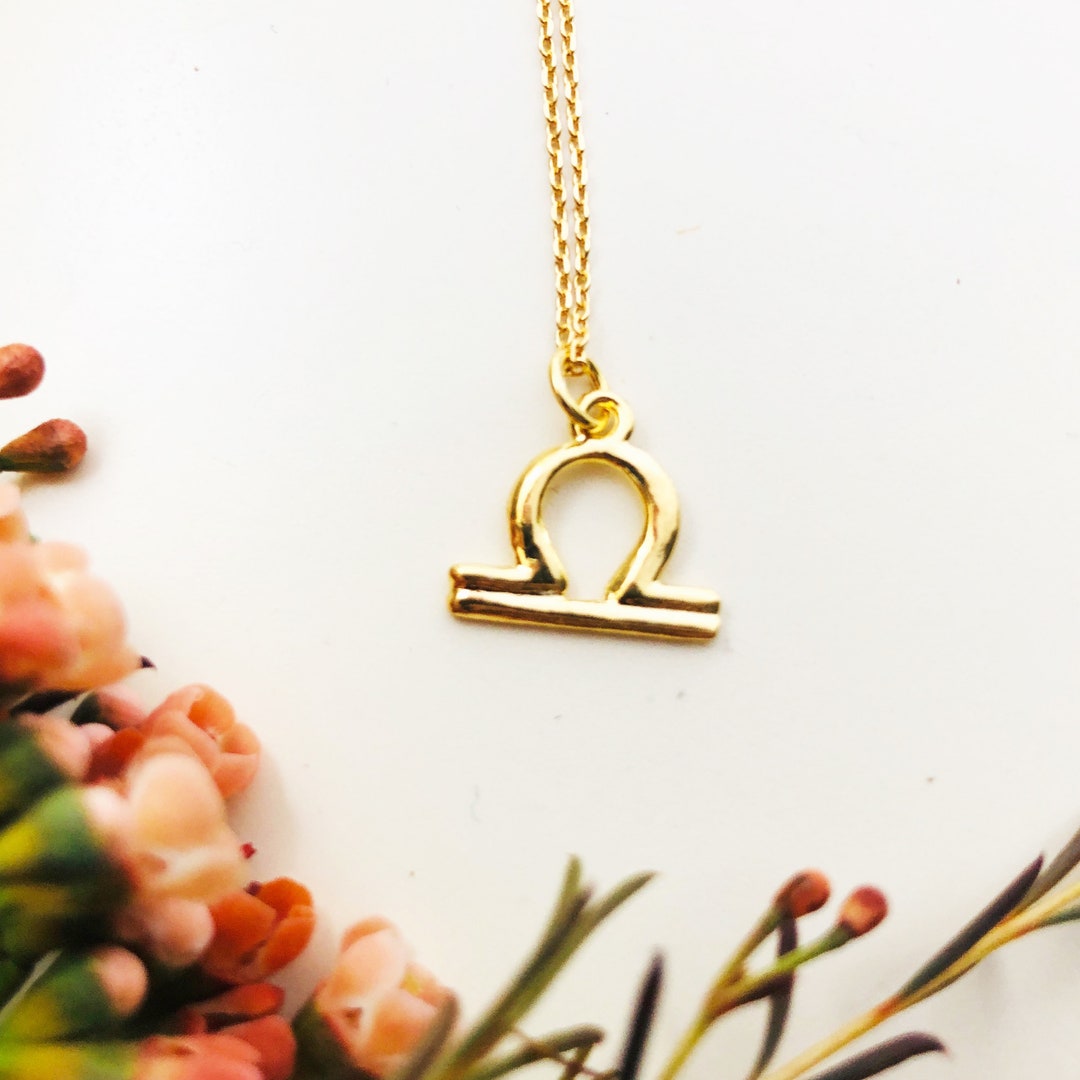 ORO Libra ZODIACO COLLAR / Collar de signo de estrella Libra / Joyería ...