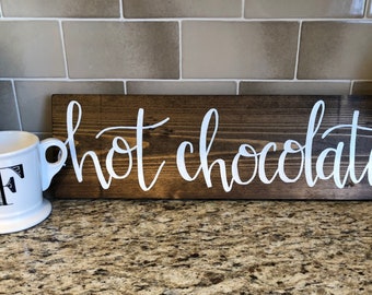 Hot chocolate sign | Etsy