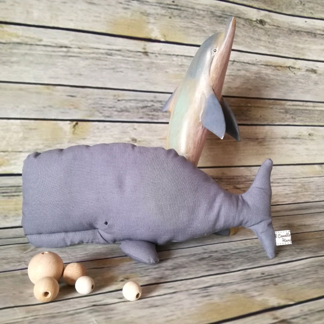 Sperm Whale in Handmade Cloth. - Etsy