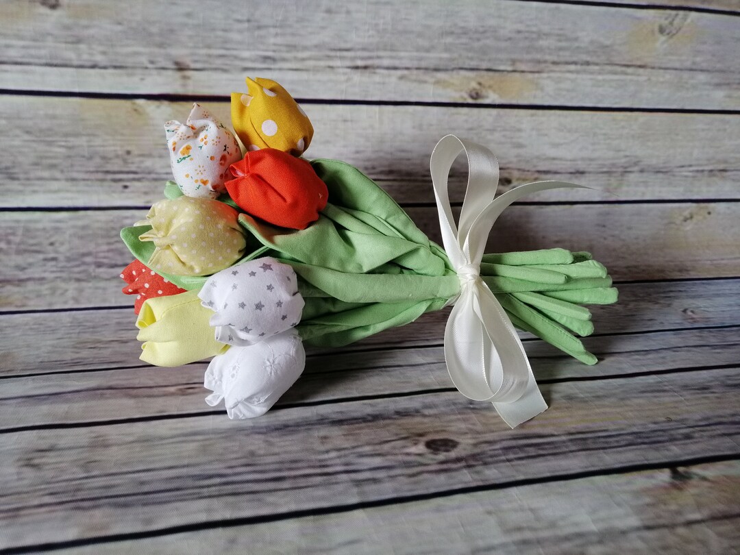 Large Bouquet Tulips of Cloth - Etsy