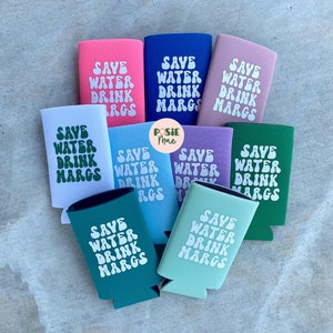 Save Water Drink Margs Slim Can Cooler | Margarita Bachelorette | Margs ...