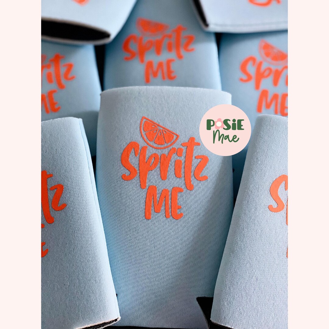 Spritz Me Slim Can Cooler: Charleston Bach Party Cozie - Etsy
