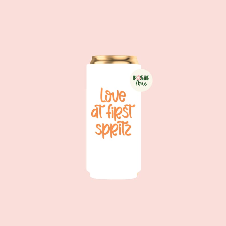 Love at First Spritz Slim Can Cooler: Italian Summer Party Favor - Etsy