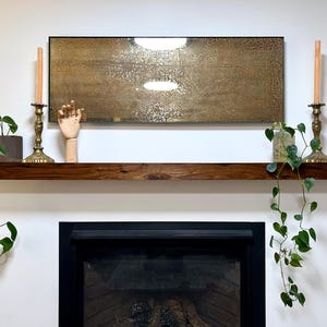 Handmade Walnut Fireplace Mantel: Floating Rustic Wood Beam Shelf - Etsy