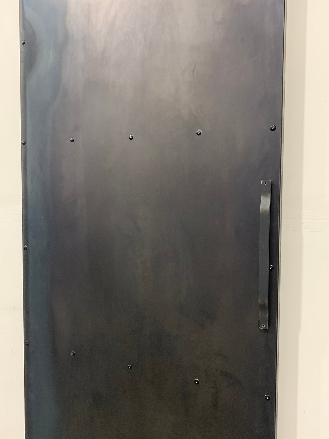 Handmade Industrial Steel Sliding Barn Door, Riveted Metal - Etsy