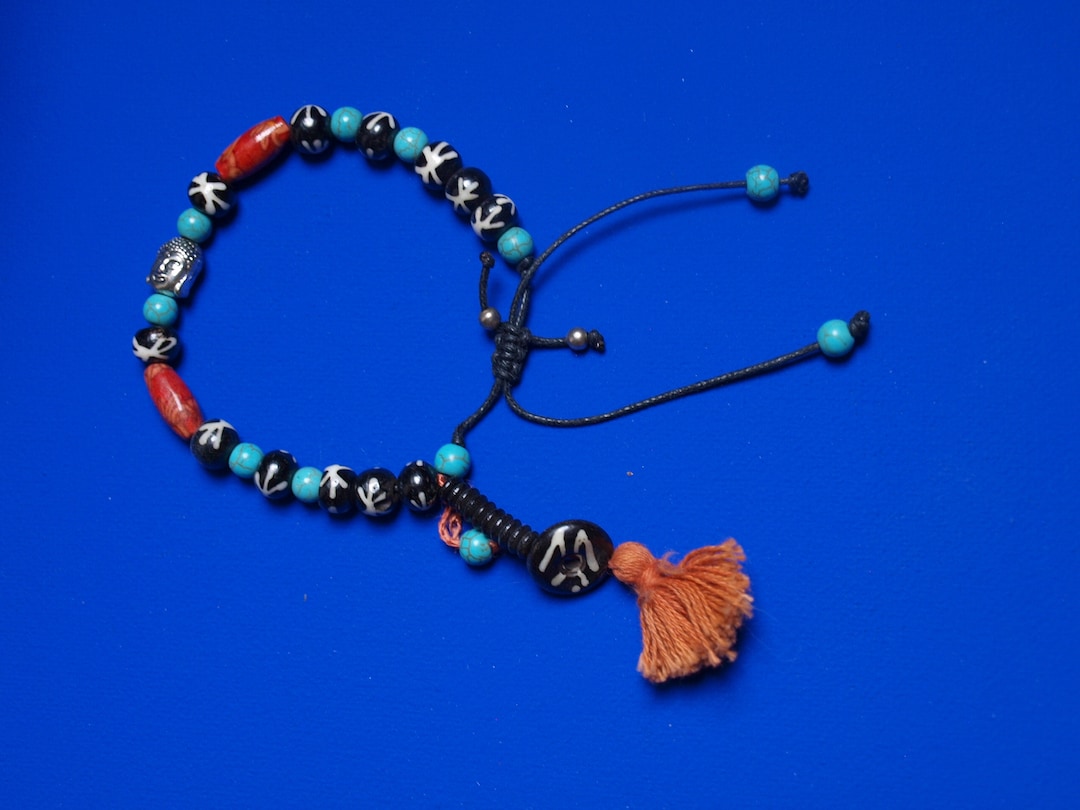 Ethnic Nepalese Bracelet LB Create Beaded Bones From Yack Nepal Wood ...