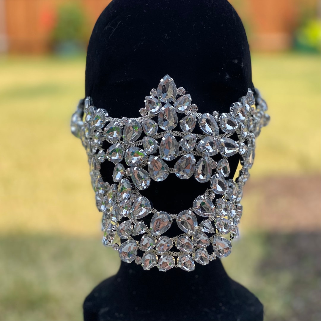 Crystal Skull Face Mask Festival Accessories/ Burning Man/ Rave ...