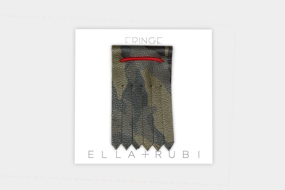 Leather Shoe Kilties FRINGE CAMO - Etsy
