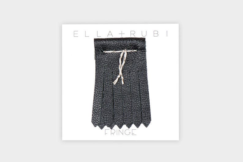 Leather Shoe Kilties FRINGE BLACK - Etsy