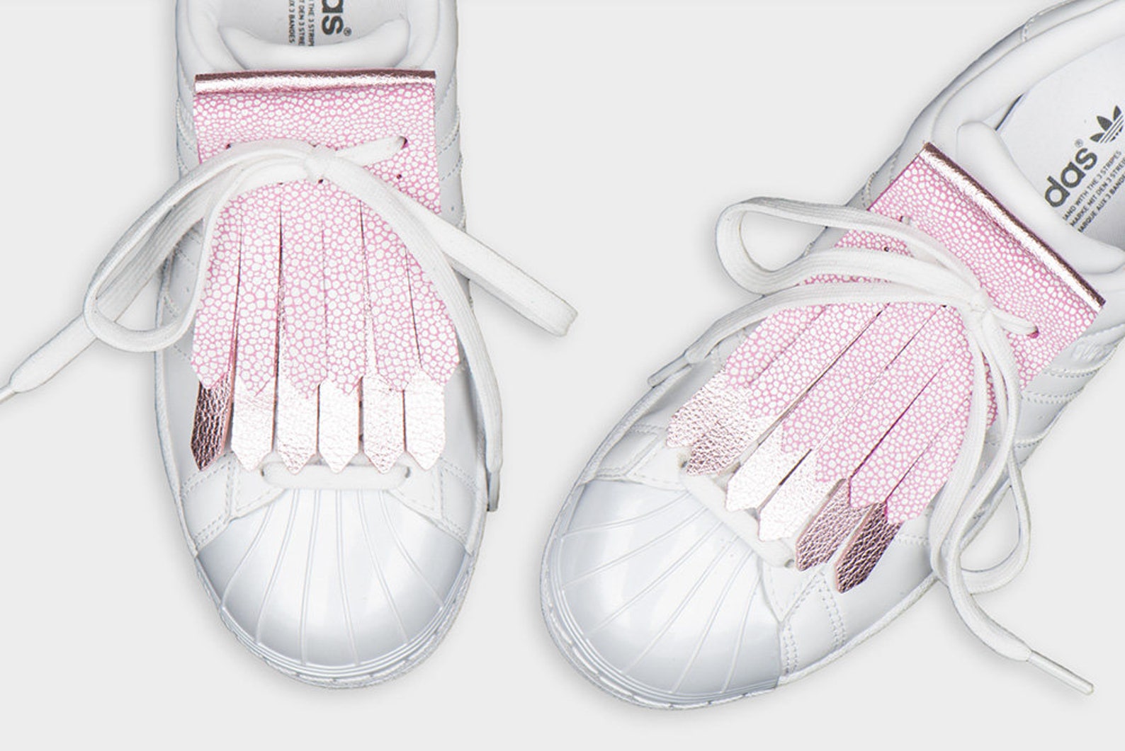 Leather Shoe Kilties FRINGE Pink STINGRAY - Etsy