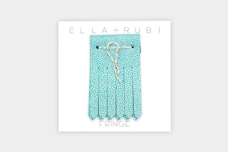 Leather Shoe Kilties FRINGE Turquoise STINGRAY - Etsy