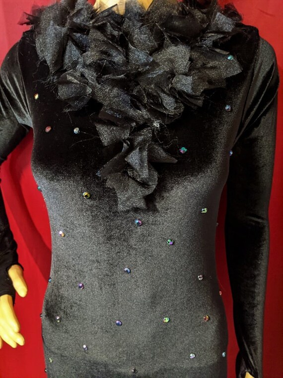 Velvet Unitard With Acrylic Crystal please Read FULL | Etsy