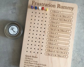 Frustration Rummy 6 Players Game & Rules Sheet DIGITAL FILE ONLY - Etsy