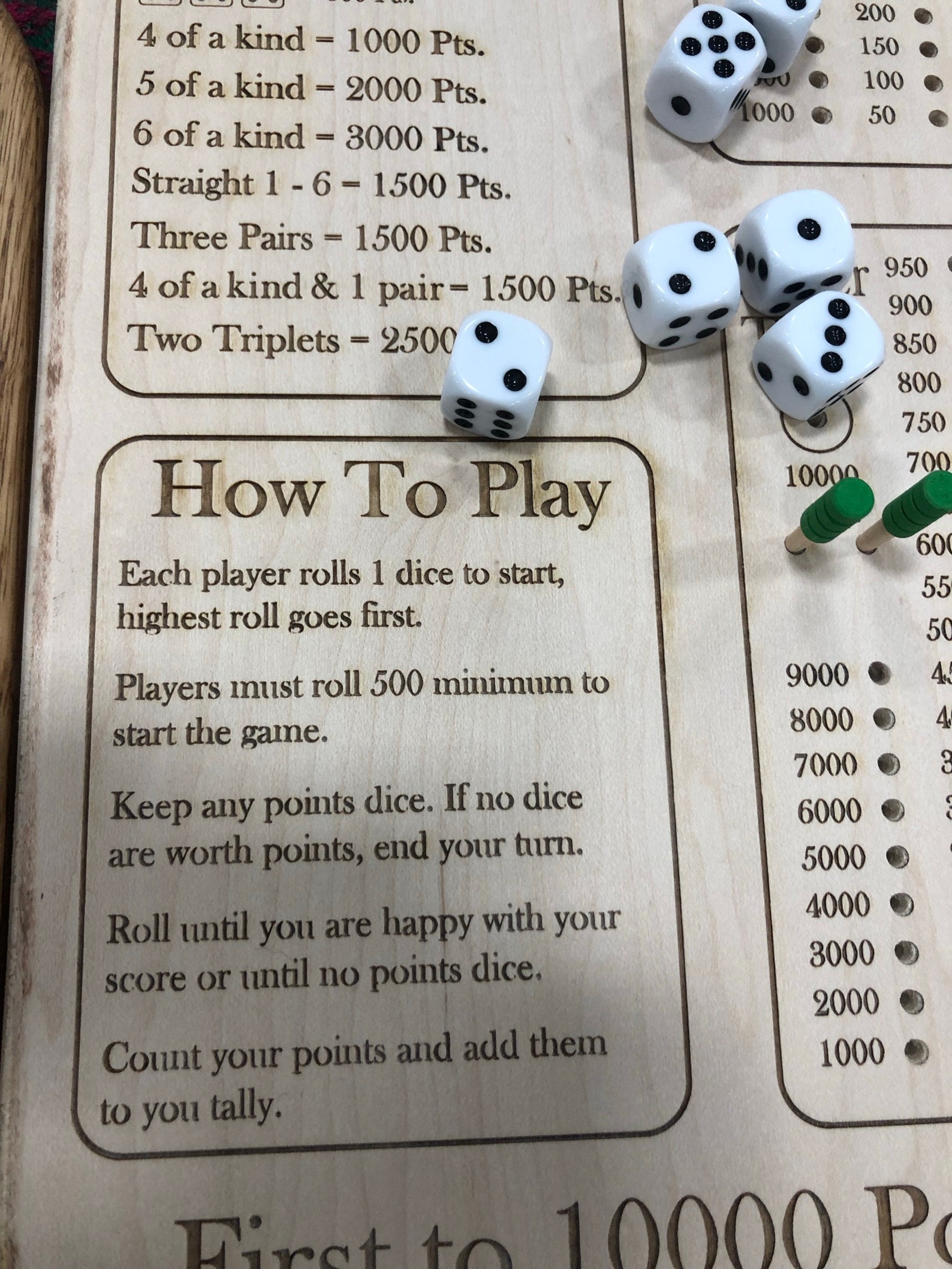 Ten Thousand Board Game - Etsy