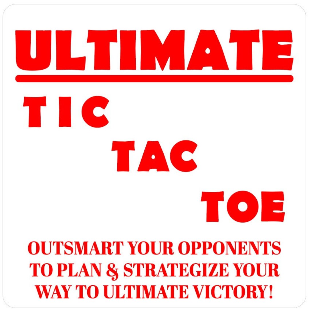 Ultimate Tic Tac Toe SVG Instant Download Board Game - Etsy