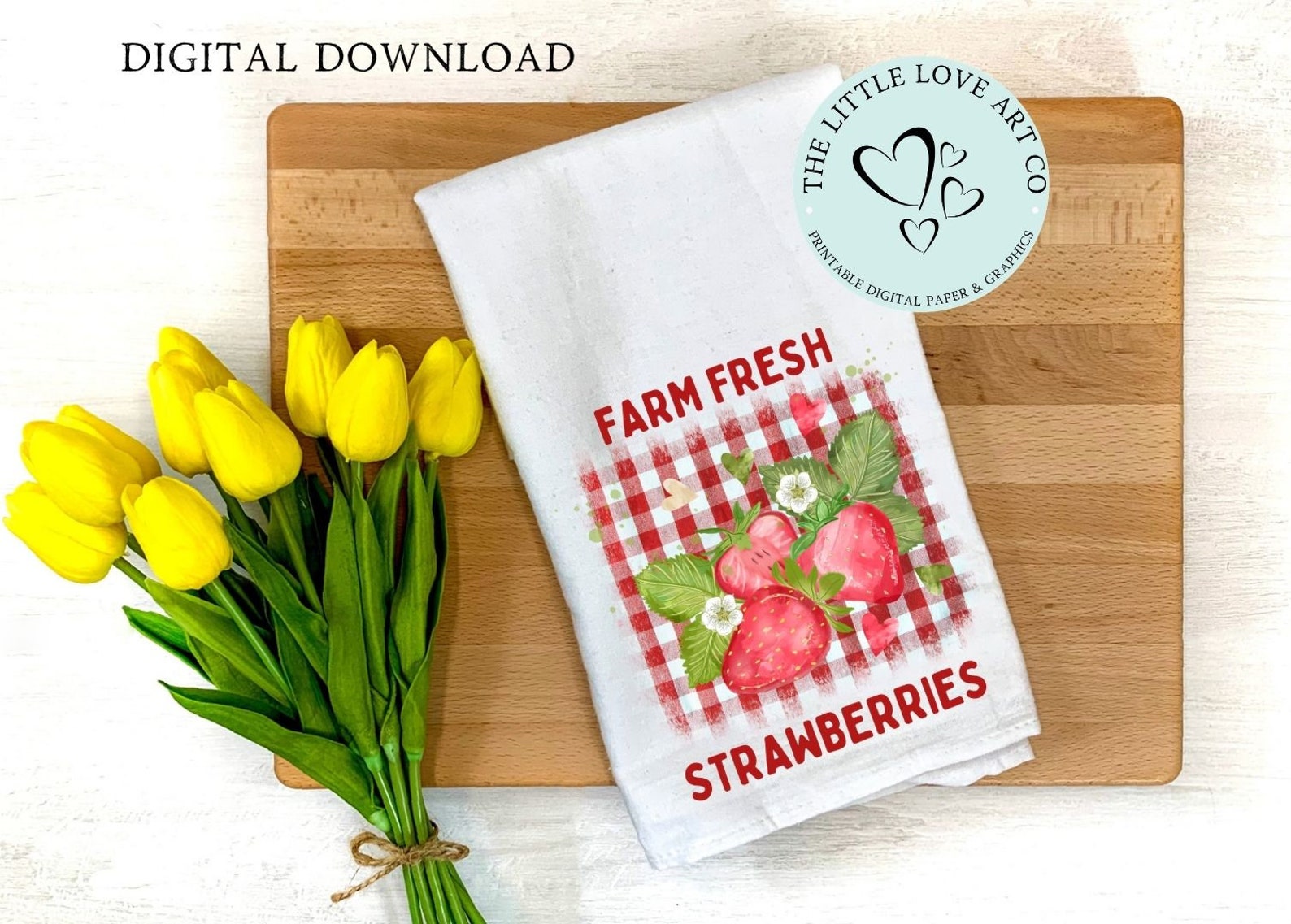 Farm Fresh Strawberries Design, Strawberry Sign, Farmhouse Decor ...