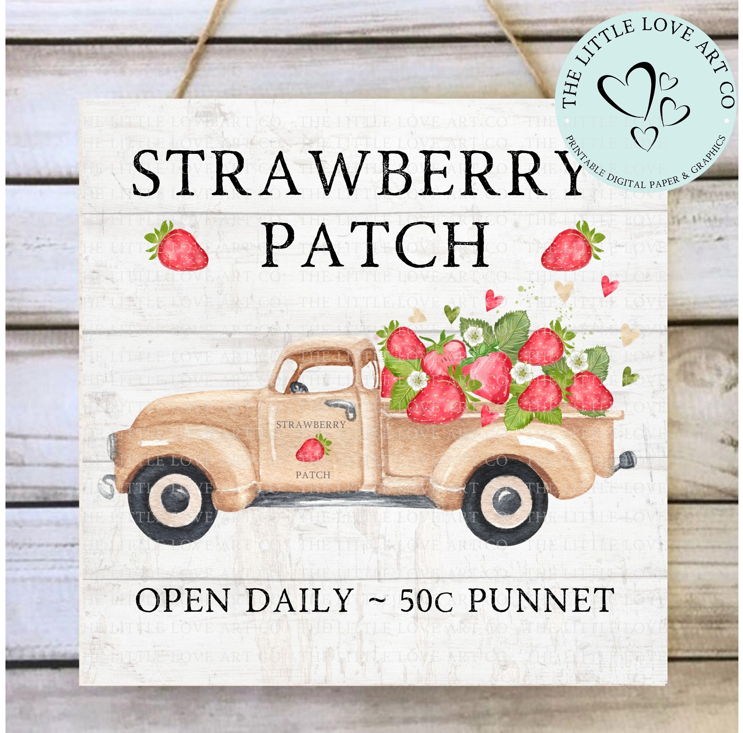Strawberry Patch Truck Design, Freshly Picked Strawberries Png ...