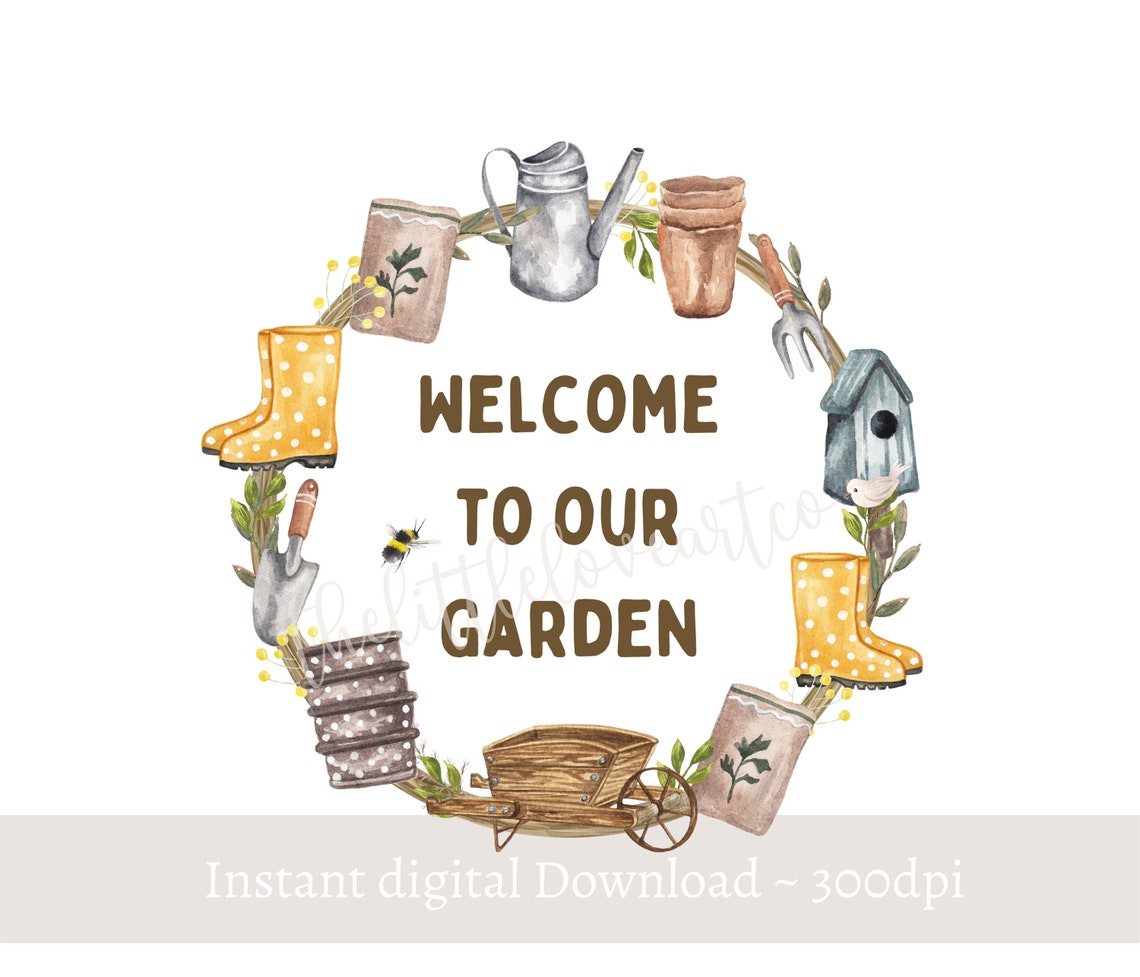 Welcome To Our Garden Spring Gardening Sign Spring Decor | Etsy