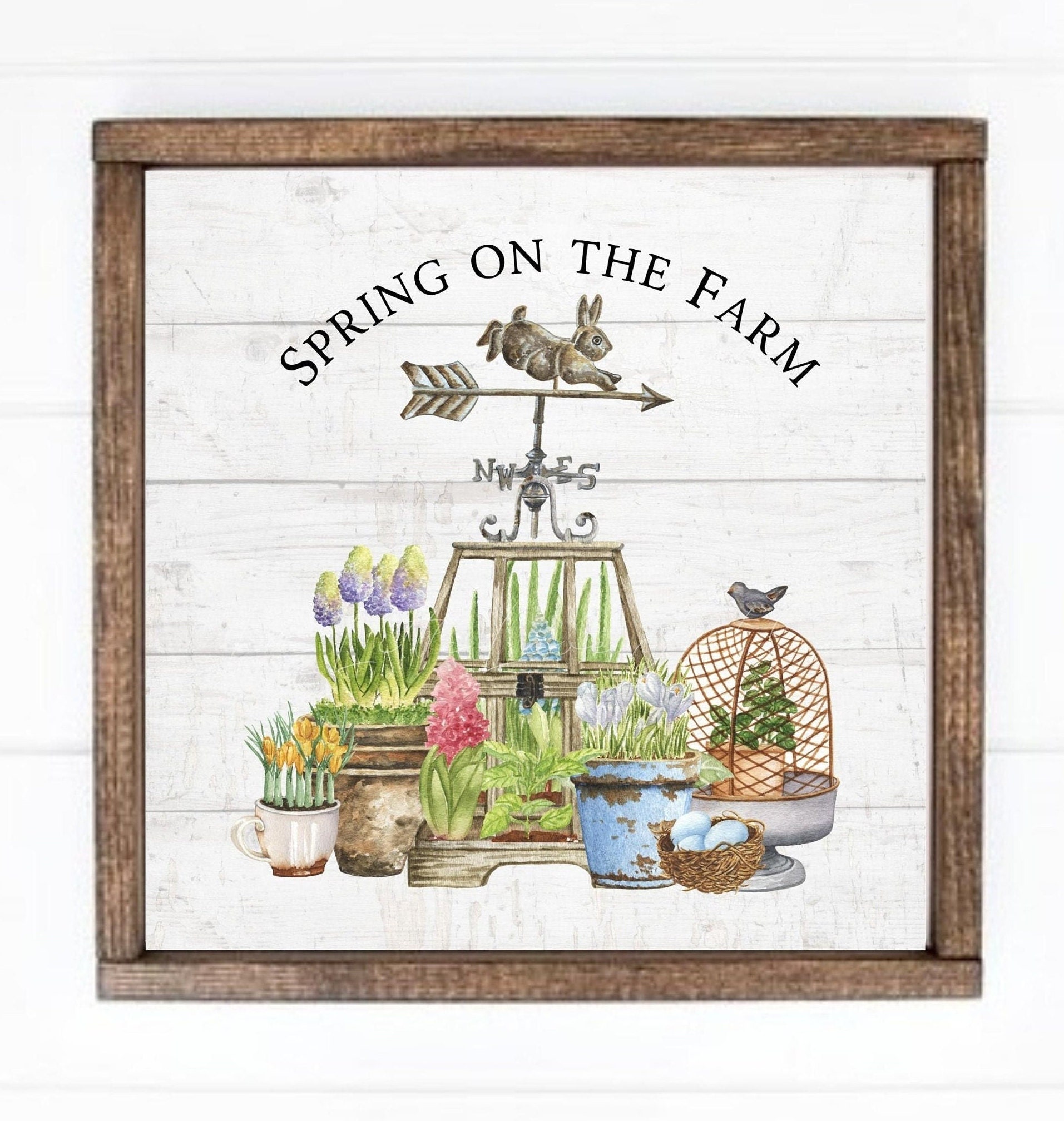 Spring on the Farm Flower Plants Design Spring Floral Decor | Etsy