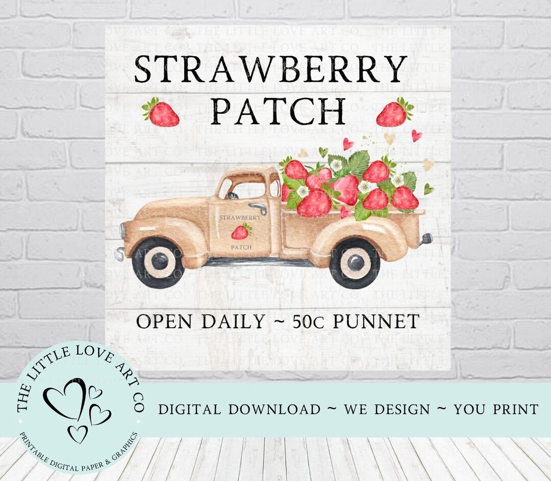Strawberry Patch Truck Design, Freshly Picked Strawberries Png ...