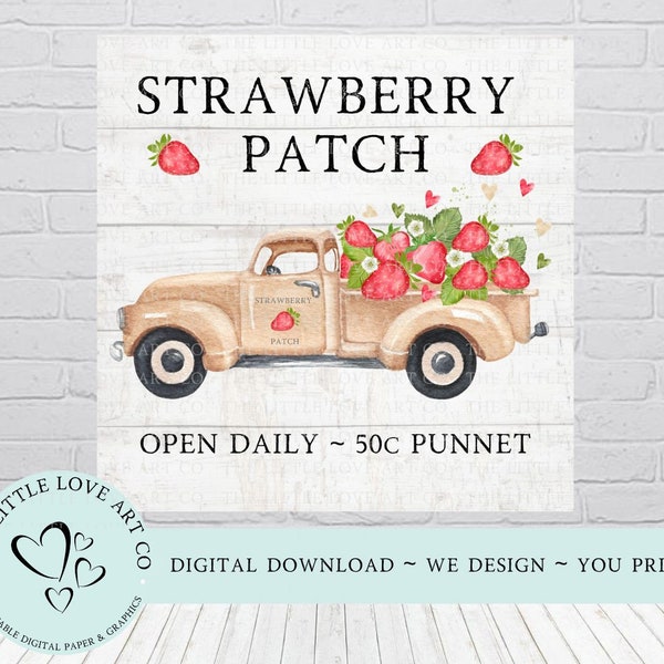 Strawberry Farm Sign - Etsy
