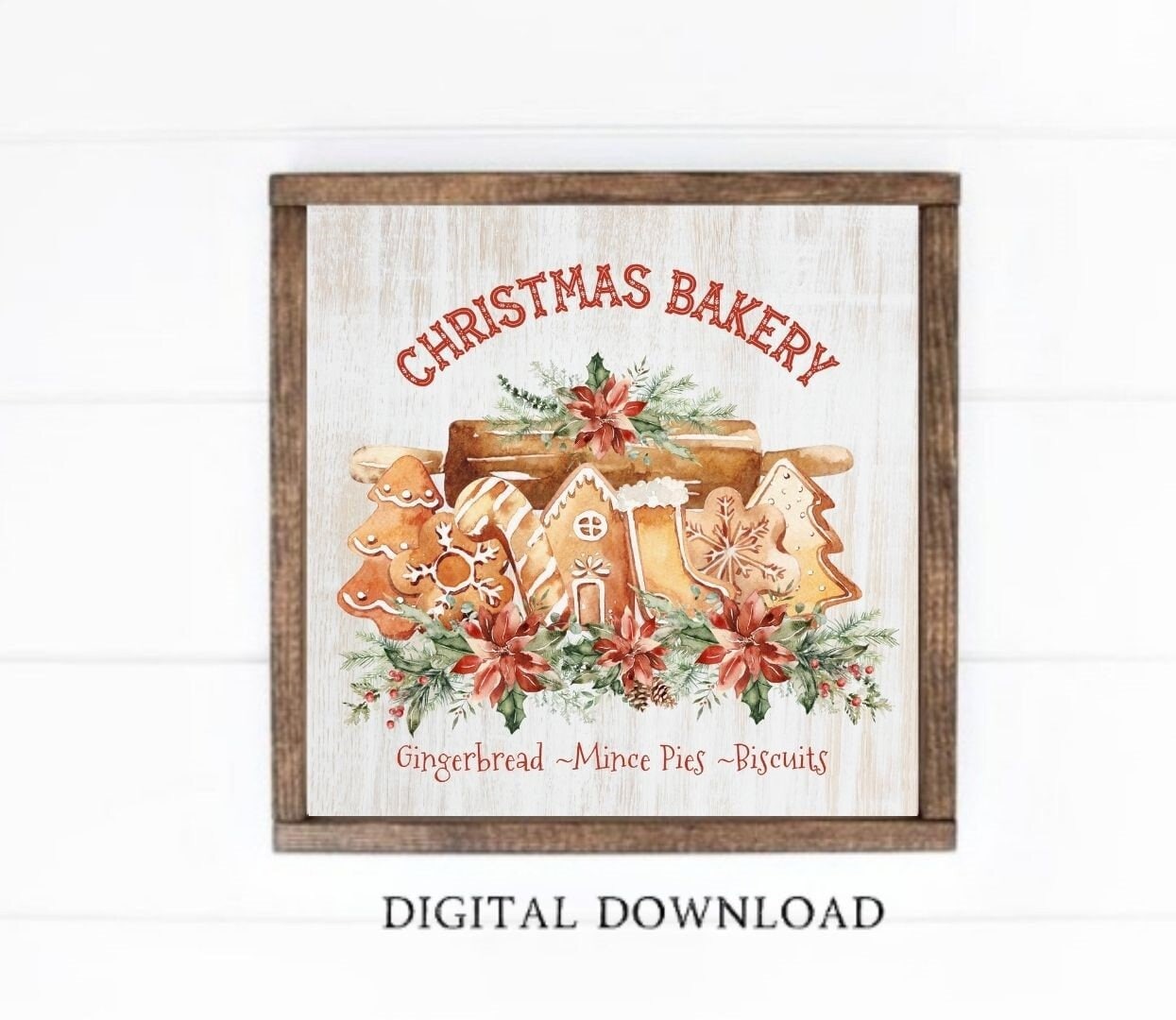 Christmas Bakery Sign Design Christmas Gingerbread Design - Etsy