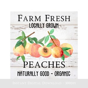 Farm Fresh Peaches Design Peaches Sign Farmhouse Decor - Etsy