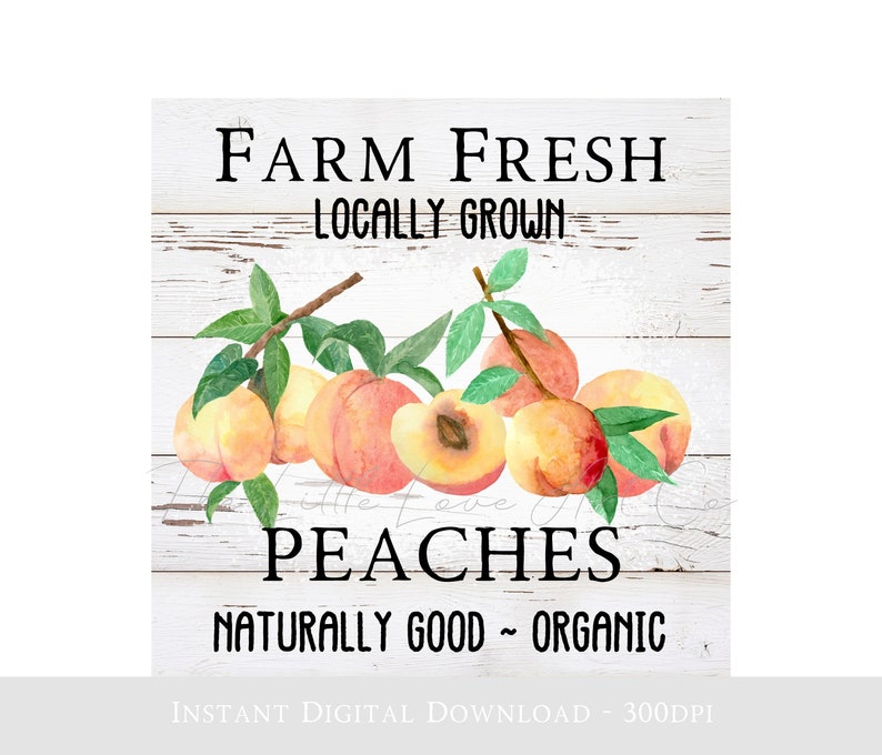 Farm Fresh Peaches Design Peaches Sign Farmhouse Decor - Etsy