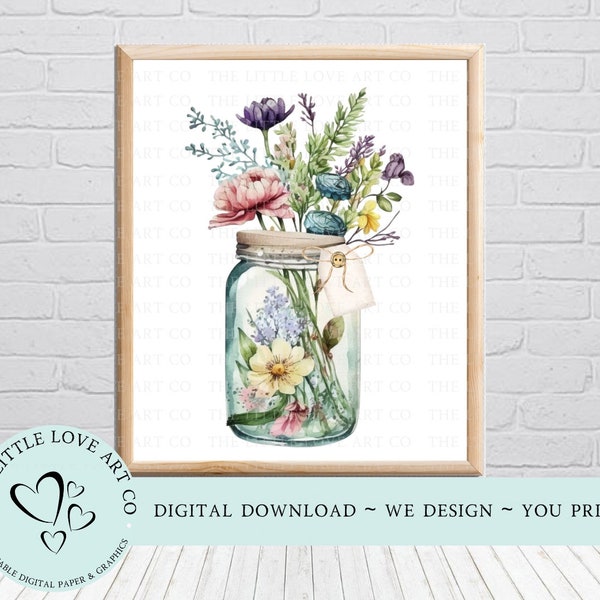 Mason Jar Wall Art - Etsy