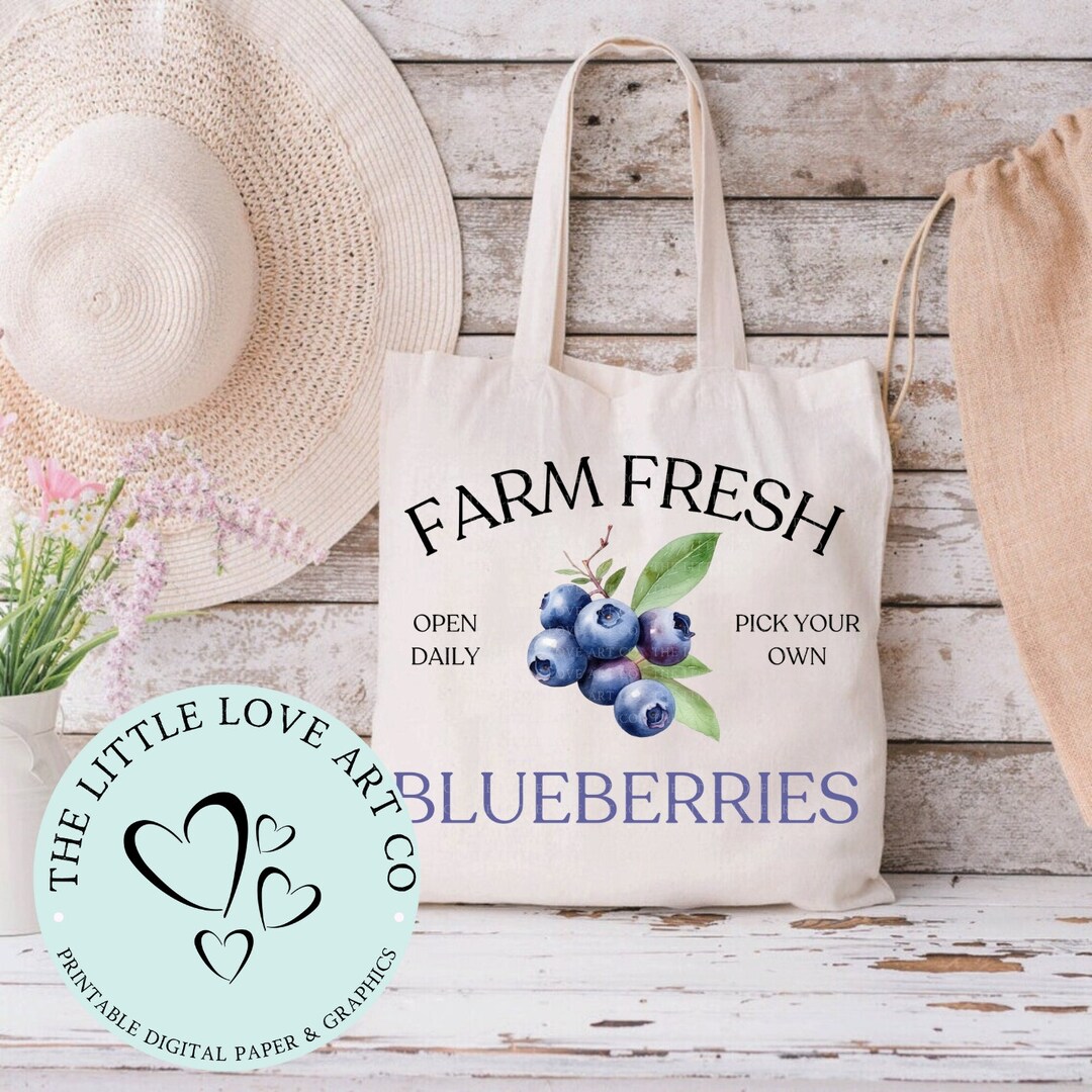 Farm Fresh Blueberries Design, PNG, Blueberry Farm Sign, Farmers Market ...