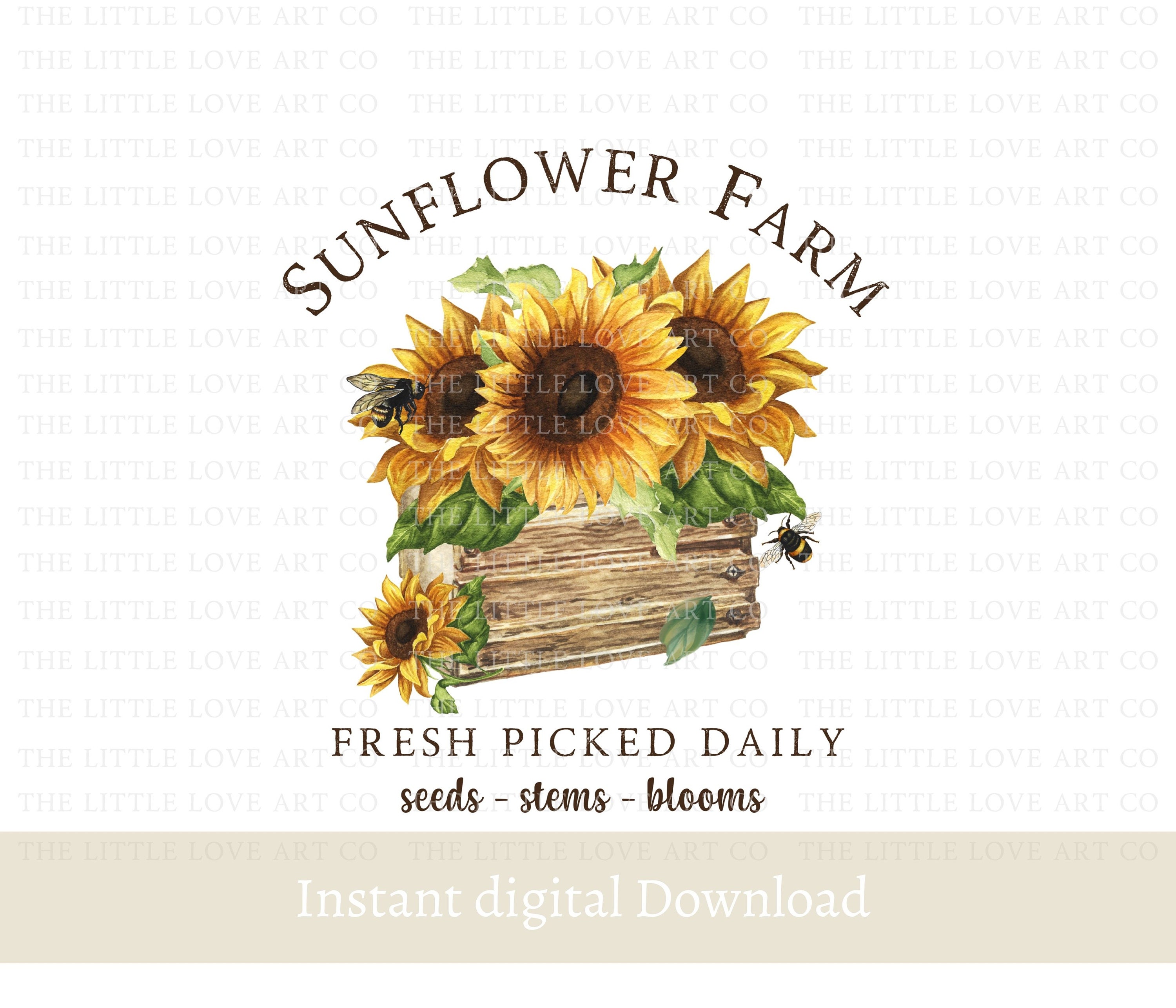 Sunflower Farm Design farmhouse Decor Flowers Plaque | Etsy