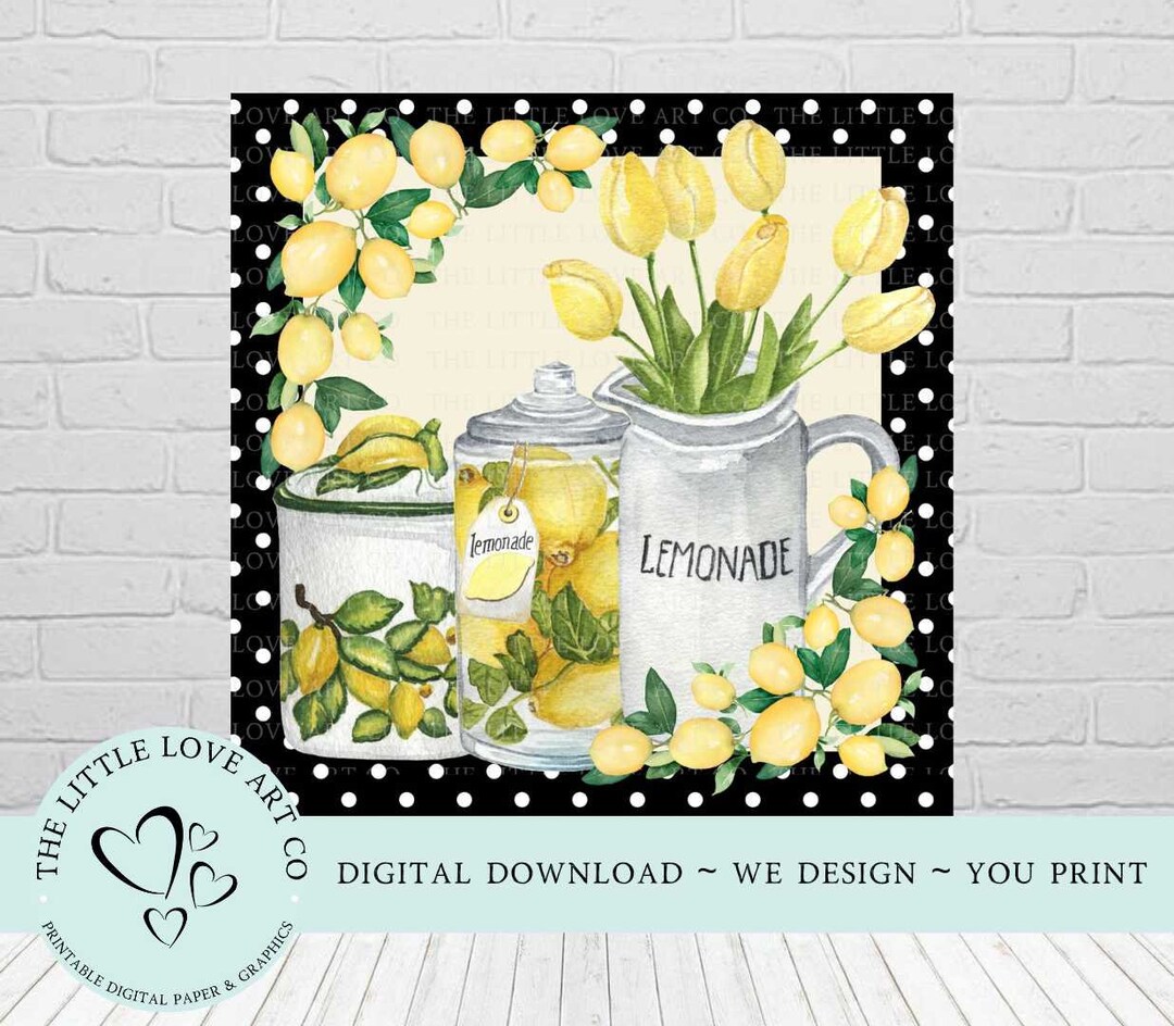 Lemonade Sign Design, Summer Farmhouse Decor, Spring Summer Lemons Home ...