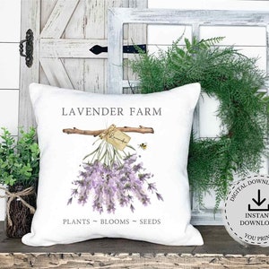 Lavender Farm Sign Design, Lavender Flower Bunch, Farmhouse Decor ...
