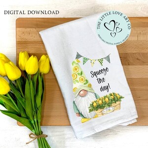 Lemon Gnome Squeeze the Day Design, Lemons Png, Lemon Gnome Kitchen ...