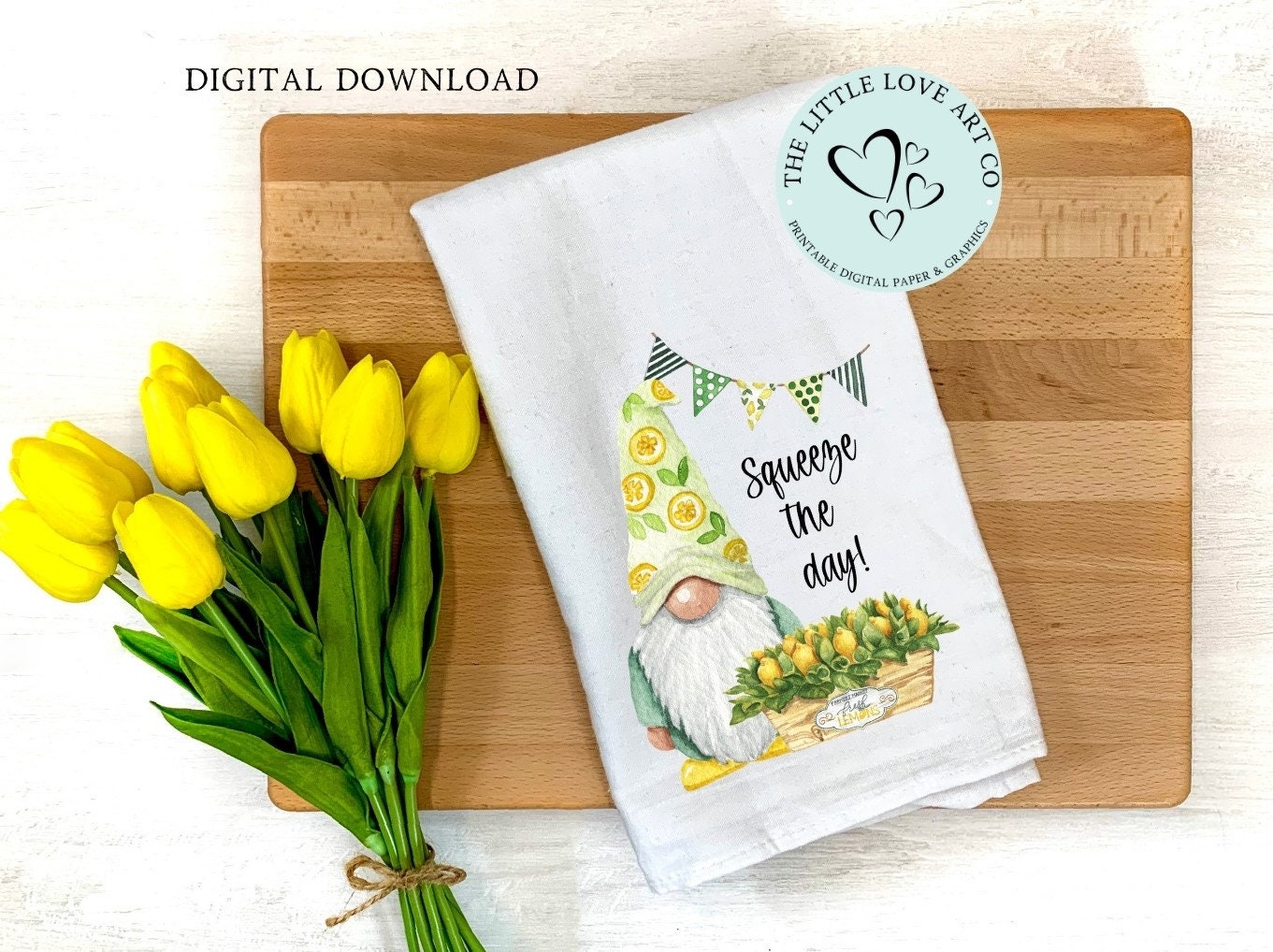 Lemon Gnome Squeeze the Day Design, Lemons Png, Lemon Gnome Kitchen ...
