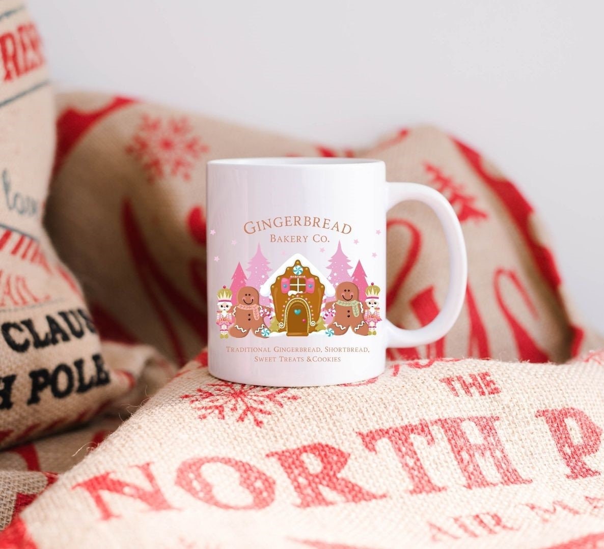 Pink Gingerbread Bakery Christmas Sign Christmas Gingerbread | Etsy