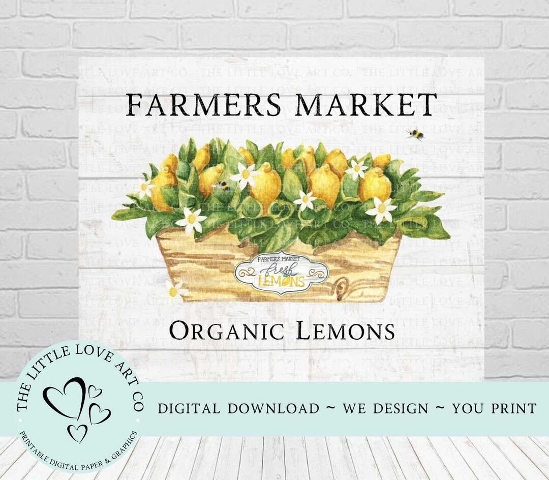 Organic Lemons Farmers Market Design, PNG, Farm Fresh Lemons, Lemon ...
