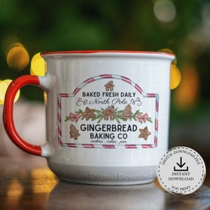 Rustic Gingerbread Baking Co Sign, Christmas Gingerbread Cookies Sign ...