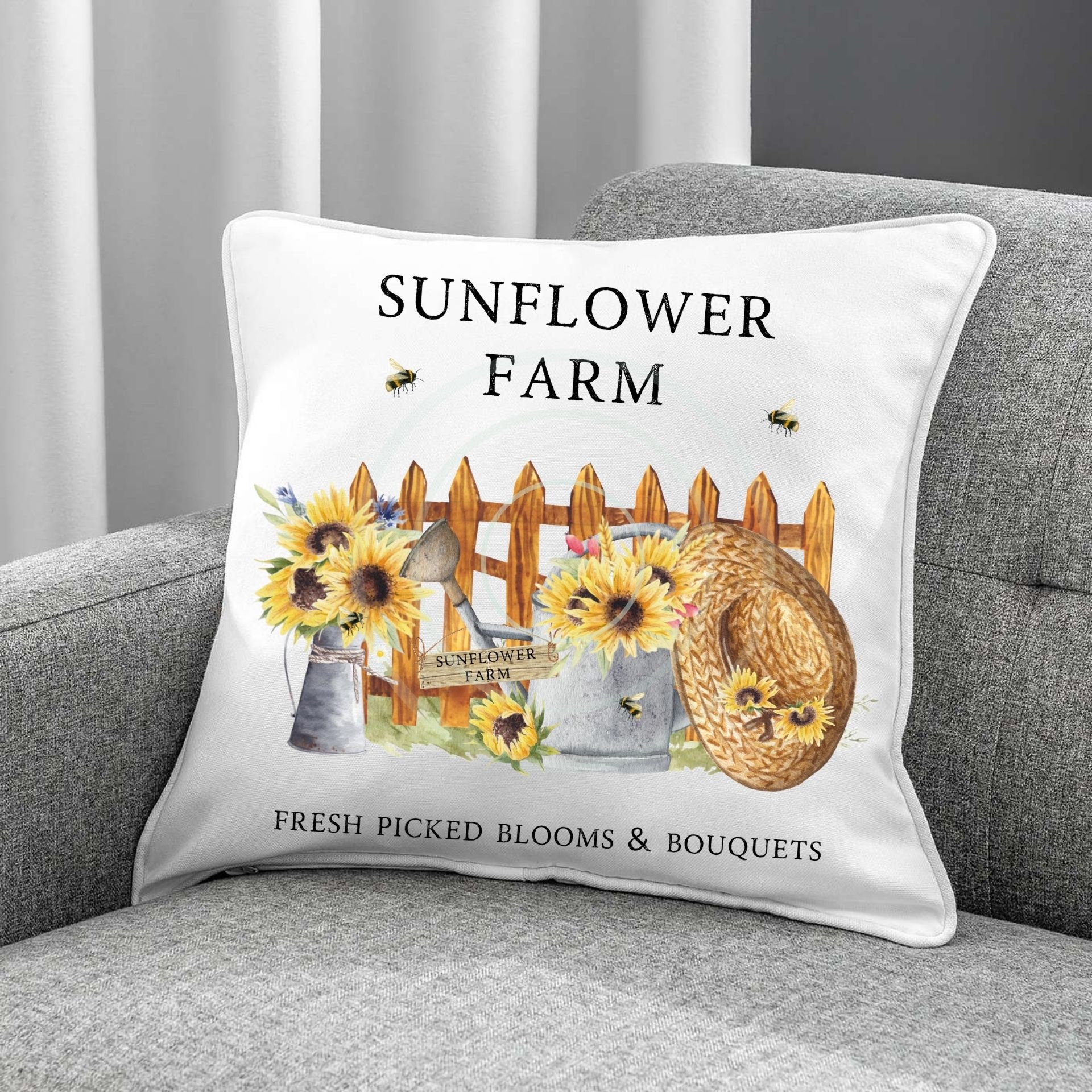 Sunflower Farm Design farmhouse Country Decor Garden Sign | Etsy