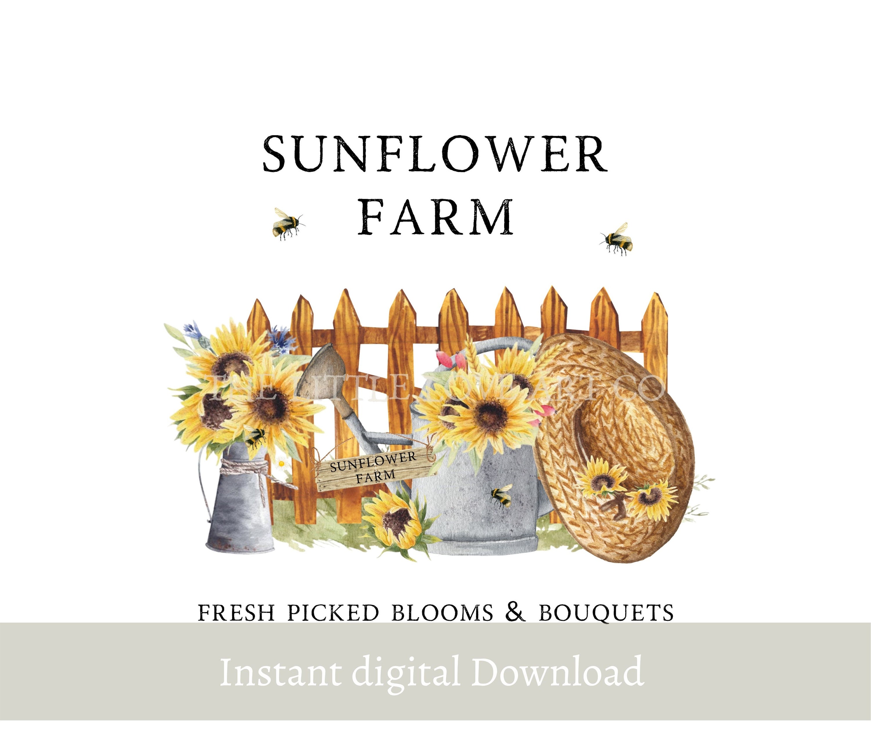 Sunflower Farm Design farmhouse Country Decor Garden Sign | Etsy