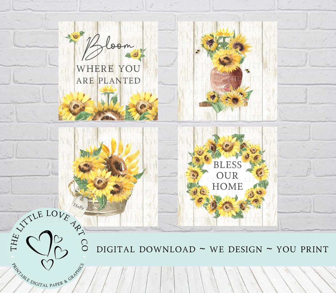 Sunflowers Mini Tiered Tray Sign Designs, Summer Decor, Summer Mini ...