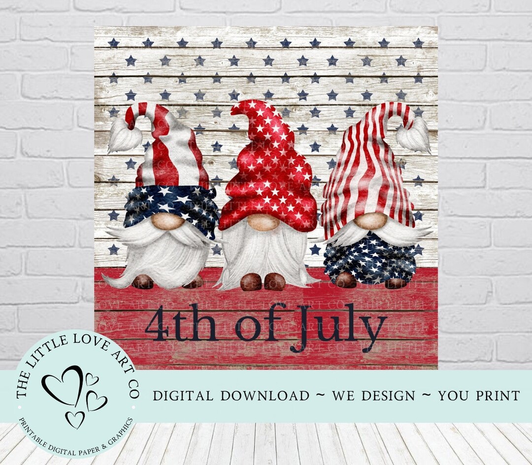 Patriotic Gnomes 4th of July Decor, USA 4th July Tiered Tray Signs ...