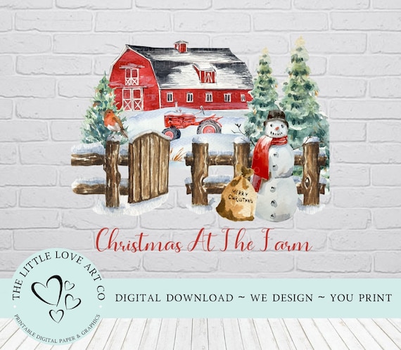 Christmas Farm Scene