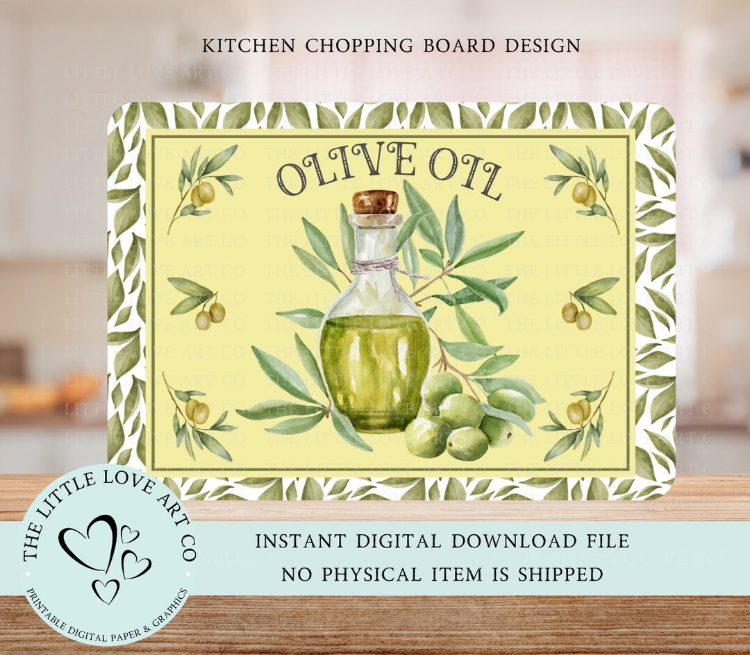 Olive Oil Kitchen Cutting Board Design, Olives Kitchen Chopping Board ...