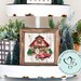 Red Barn Farm Truck Christmas Design, Christmas Farm Scene Digital ...