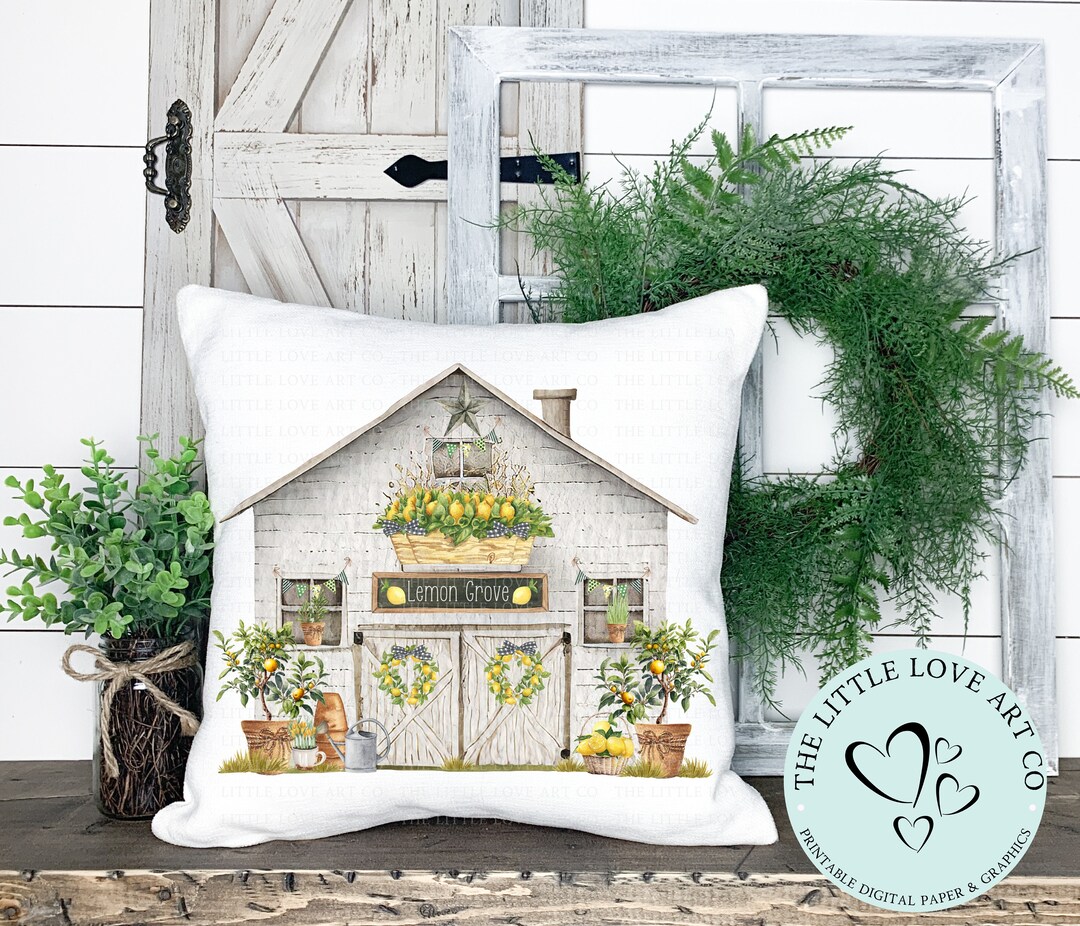 Lemon Barn Farm, Summer Farmhouse, Lemon Sublimation Design, Summer ...
