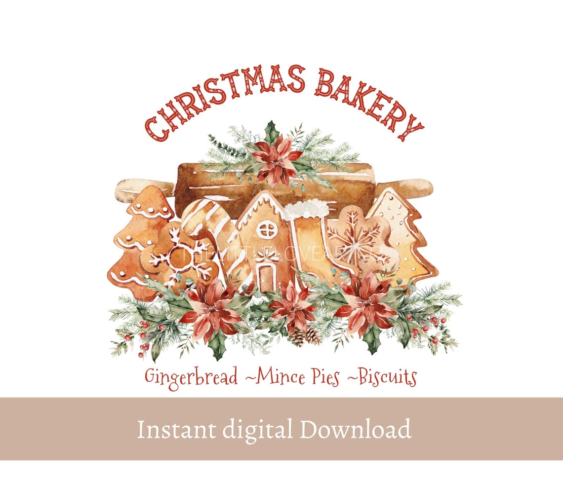 Christmas Bakery Sign Design Christmas Gingerbread Design - Etsy