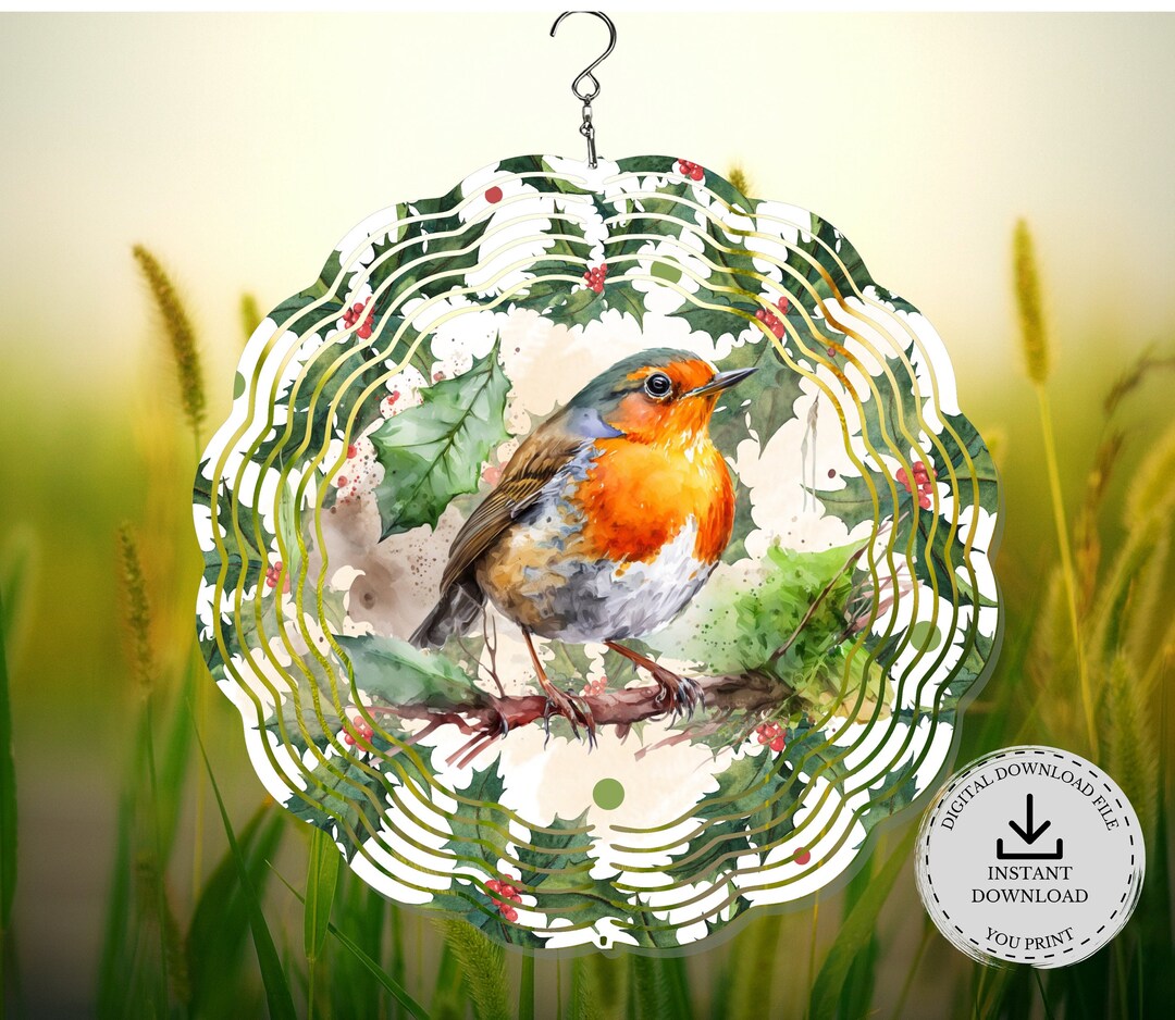 Robin Wind Spinner Sublimation Design Robin Spinner Design - Etsy