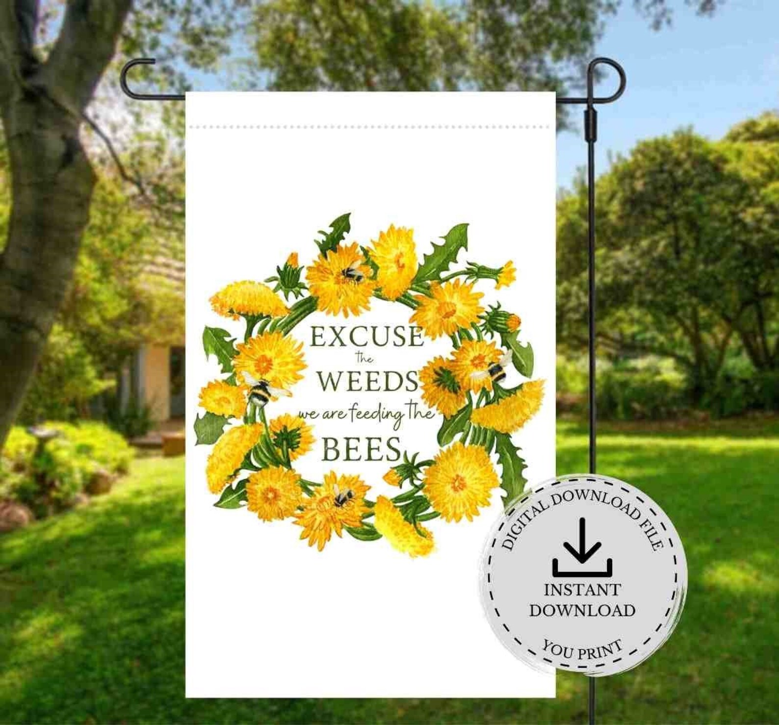 Excuse the Weeds We Are Feeding the Bees wildflower Garden - Etsy